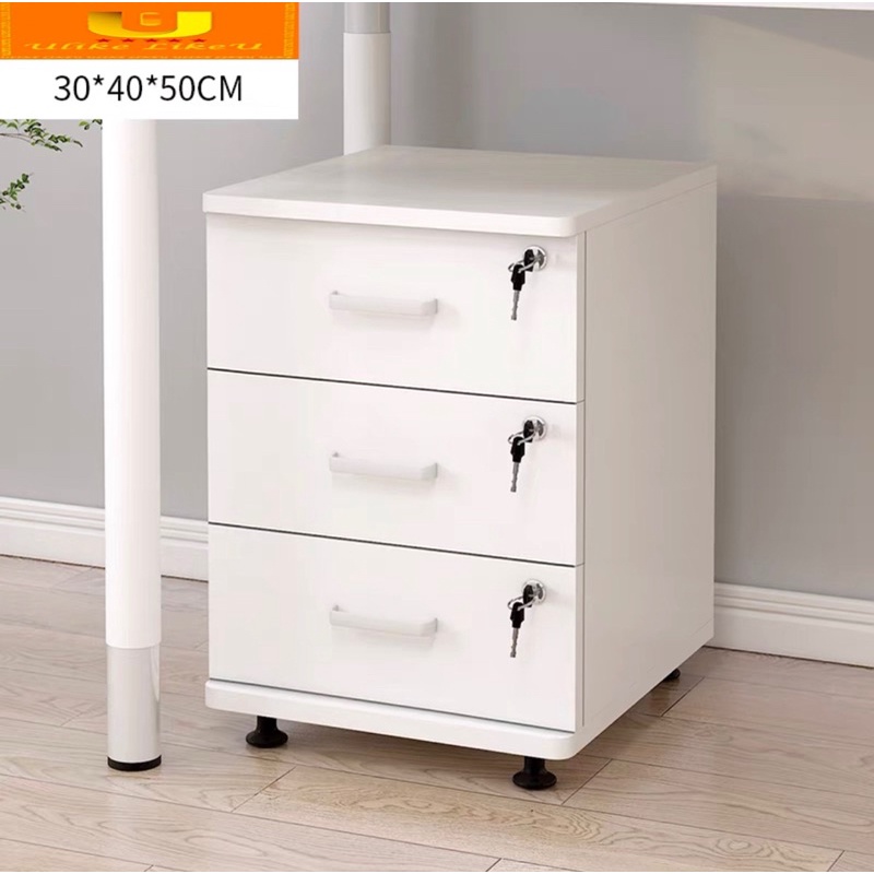 Thickened Slide File Cabinet Home Office Cabinet Wooden with Lock ...