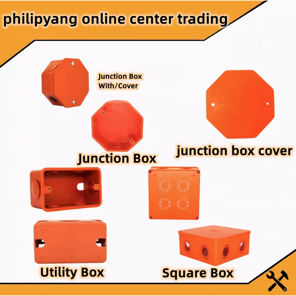 TLX Orange Pvc Junction Box & Utility Box & Square Box orange ...