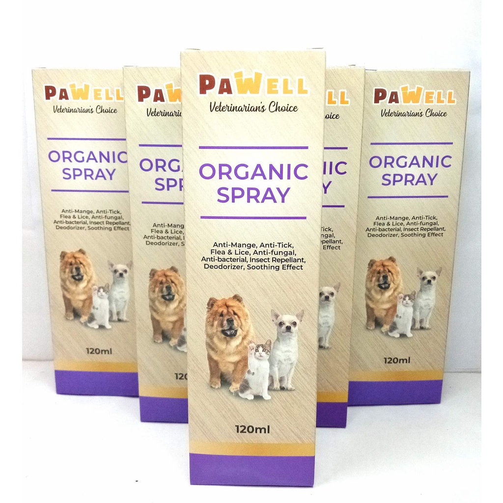 [CL REYES AGRIVET] 5Box (120ml) Organic Spray / Anti-Mange, Anti-Tick ...