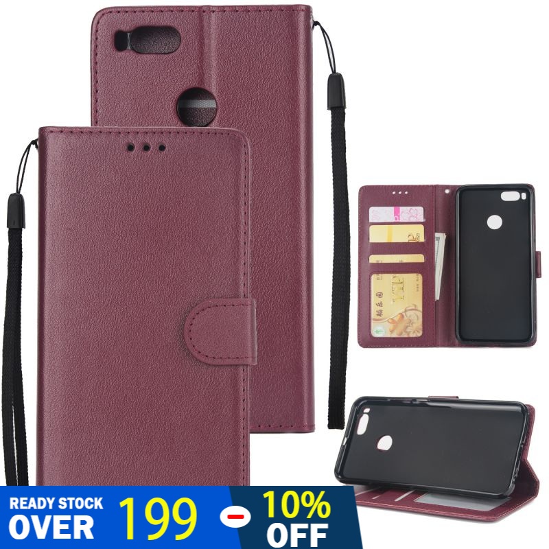 For Xiaomi 5X A1 Redmi Note 5 6 Pro Flip Case Cover Wallet PU Leather ...