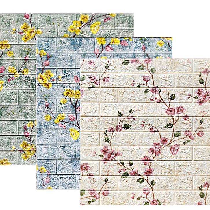 Self-Adhesive 3D WallPaper Thick Foam Xpm Wall Paper Waterproof, Wall ...