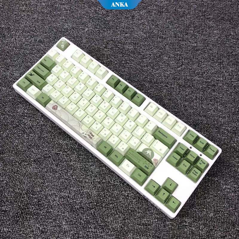 Matcha theme mechanical keyboard PBT sublimation keycap cherry BOX ...