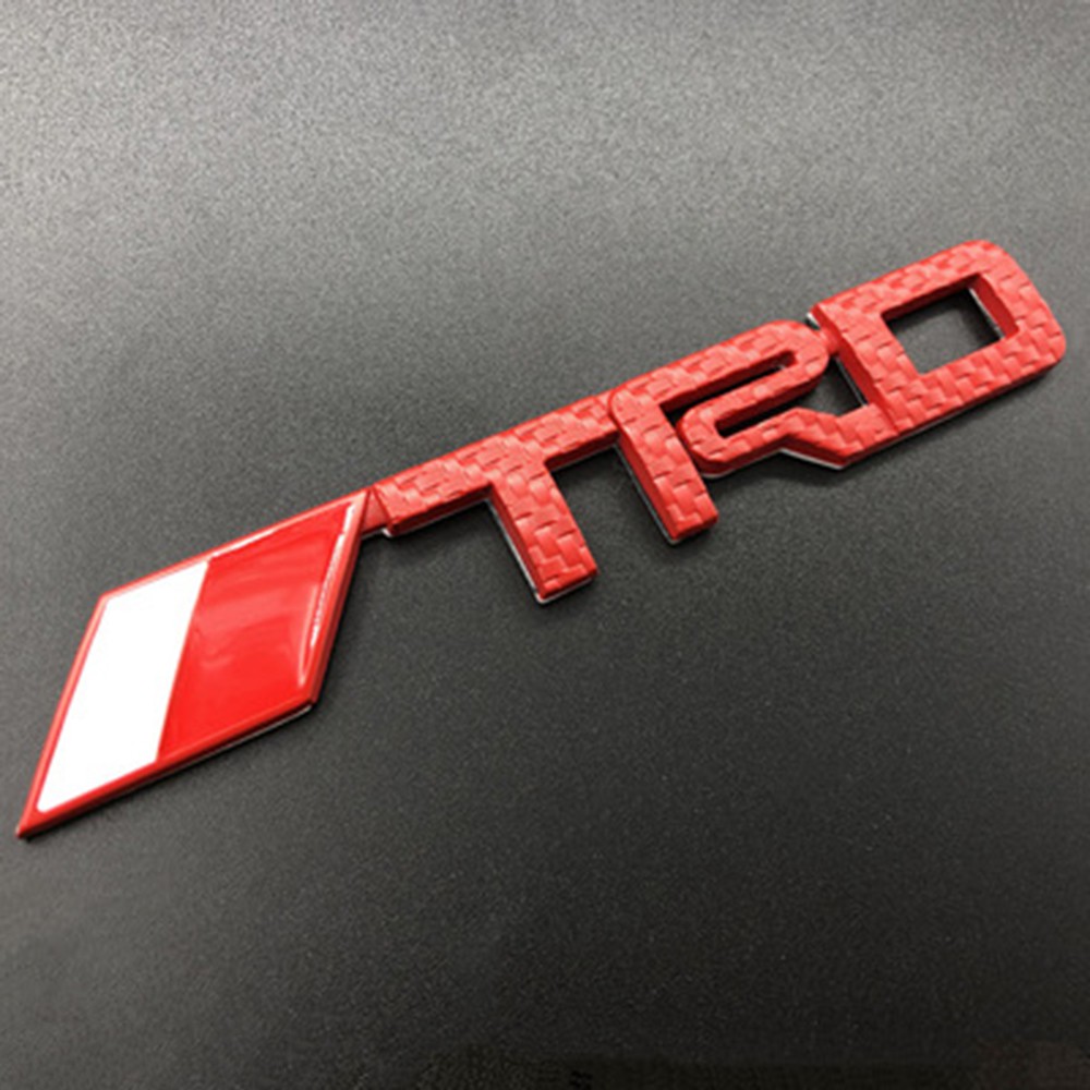 GTIOATO TRD Carbon Fiber 3D Decal Sticker Grille Emblem For Toyota Vios ...