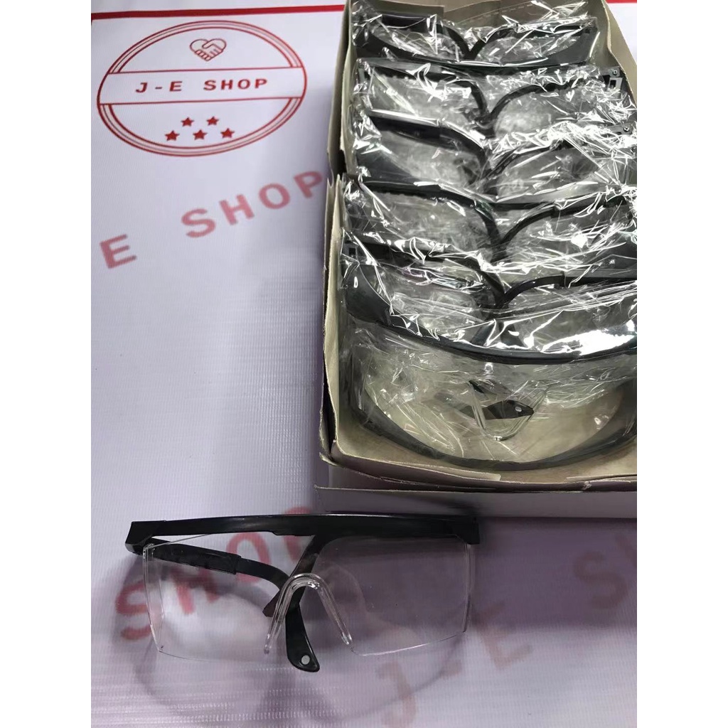 12pcs high quality safety goggles(black,blue,yellow,orange) | Shopee ...