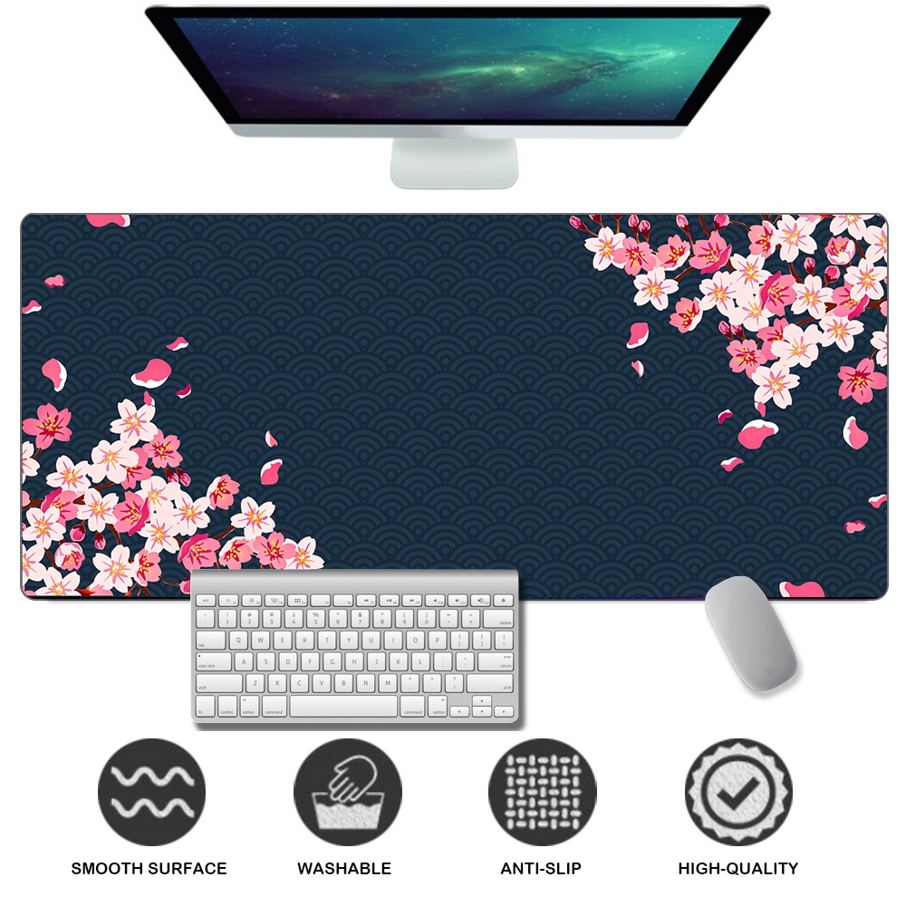 Hazakura Gaming Mouse Pad Deep sea blue Large Extended Mousepad XL ...