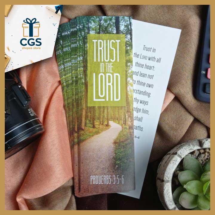 Bible Bookmark, 25's Pack, Trust In The Lord, Proverbs 3:5-6 KJV ...