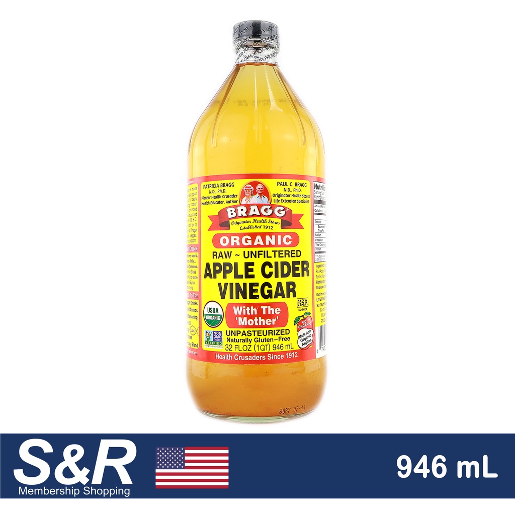 Bragg Organic Raw-Unfiltered Apple Cider Vinegar 946mL | Shopee Philippines