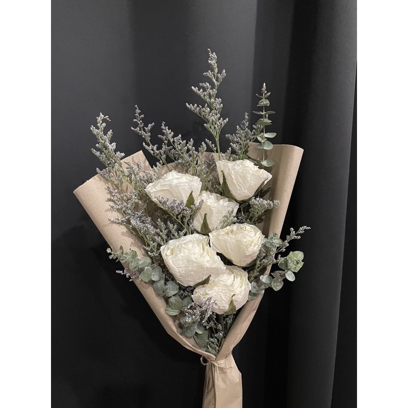 Fossilized Rose Dried Bouquet (3 stems or 6 stems) | Shopee Philippines