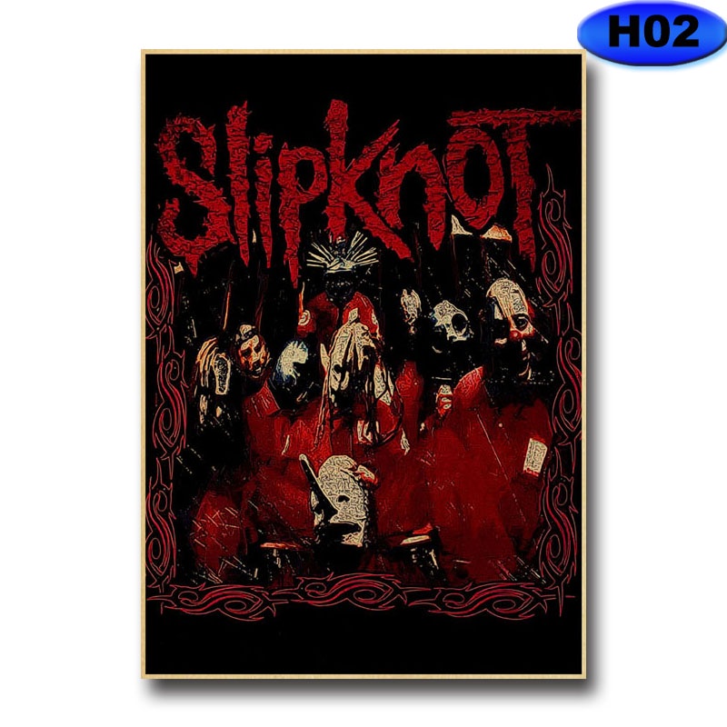 Metal Rock Band Slipknot Poster Retro Kraft Paper Posters and Prints ...