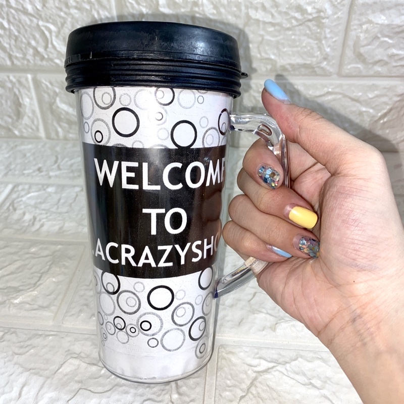 Clear Plastic Tumbler Cup with Handle Can Insert Picture Cup ...
