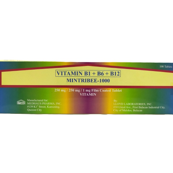 Mintribee 1000 - Vitamin B1 + B6 B12 10 Tablets Per order | Shopee ...