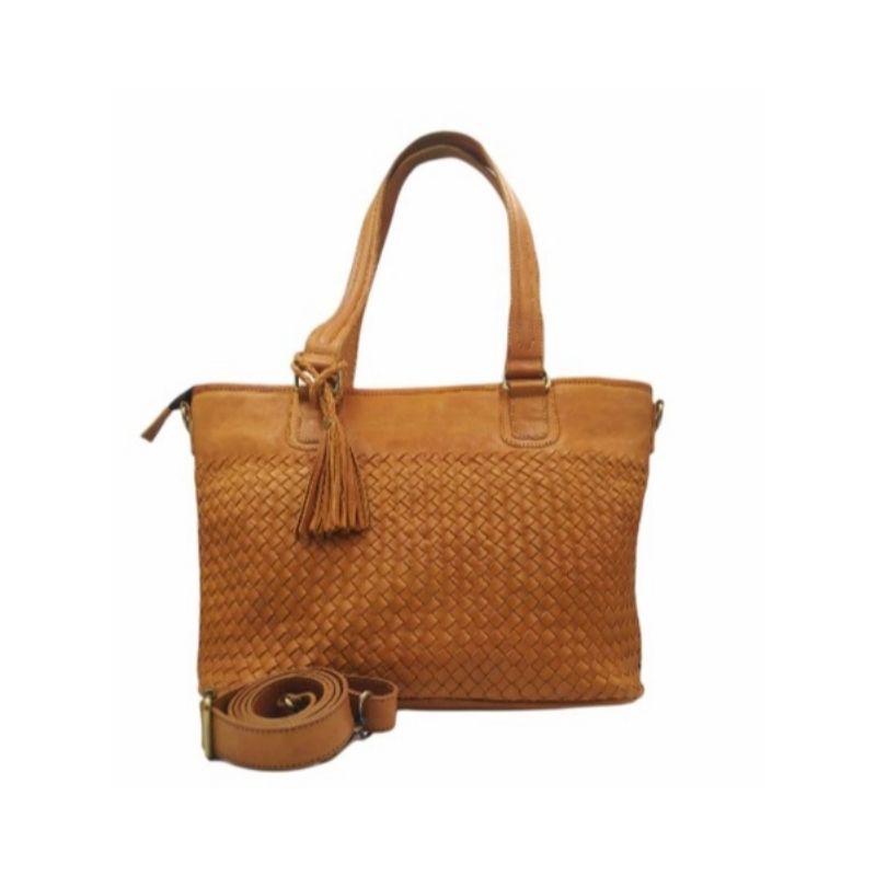 Premium genuine cowhide woven bottom map bag by moje jogja | Shopee ...