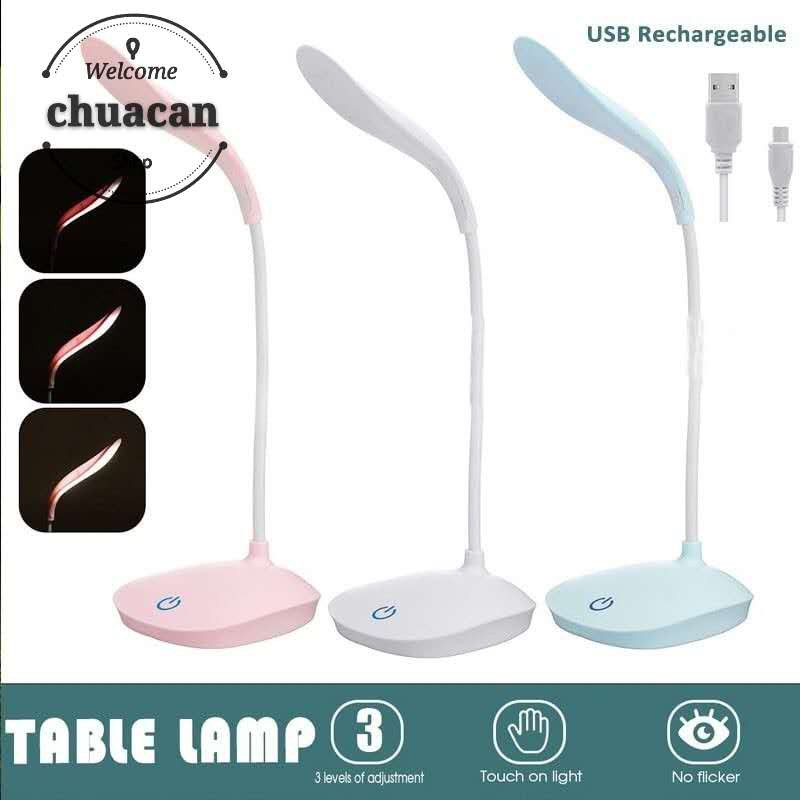 Table Lamp LED Stand Rechargeable 3 Levels Brightness Study Reading ...