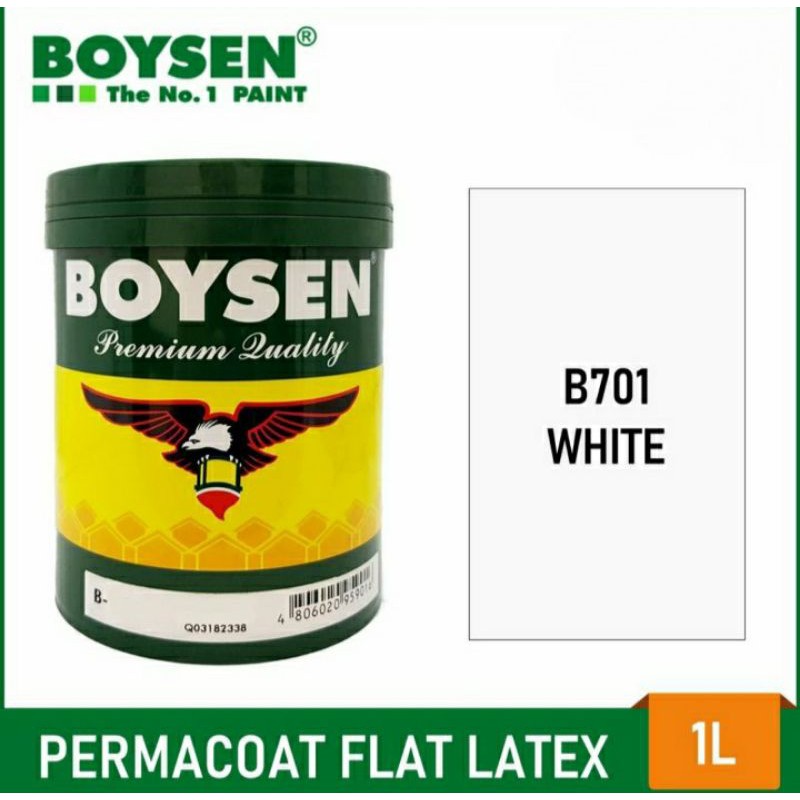 Boysen Permacoat Flat Latex (White) - 1 Liter (For Concrete and Stone ...