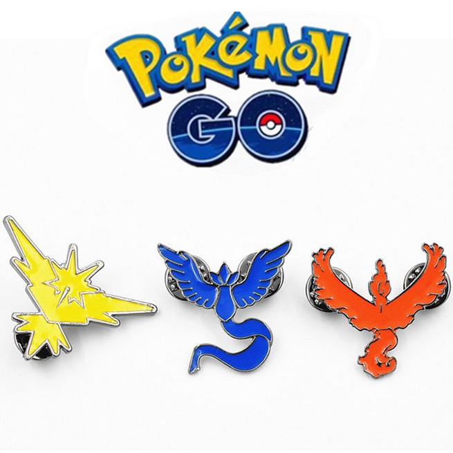 Cosplay Pokemon Gym Badges Pokemon Go Team Instinct Mystic Valor Map ...