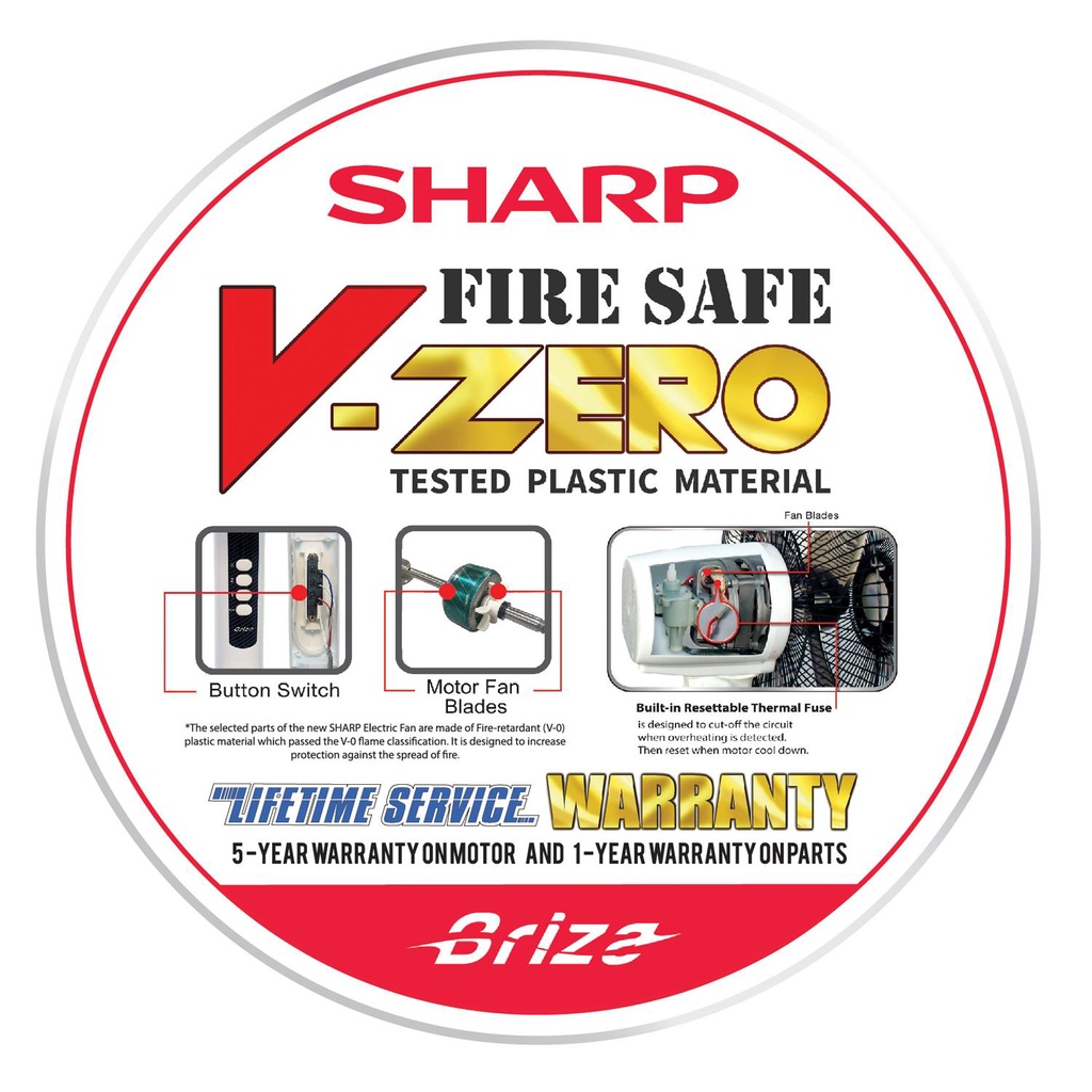 Sharp PJ-S161M(WH) 16" 2-in-1 Stand Desk Electric Fan | Shopee Philippines