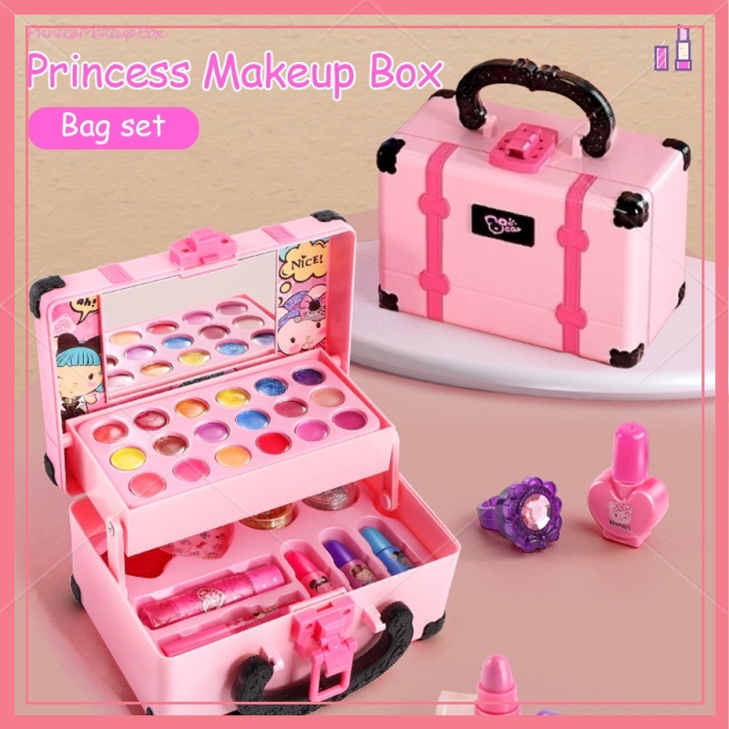 32PCS Kids Makeup Toys Girls Real Makeup Kit Washable Non-toxic Makeup ...