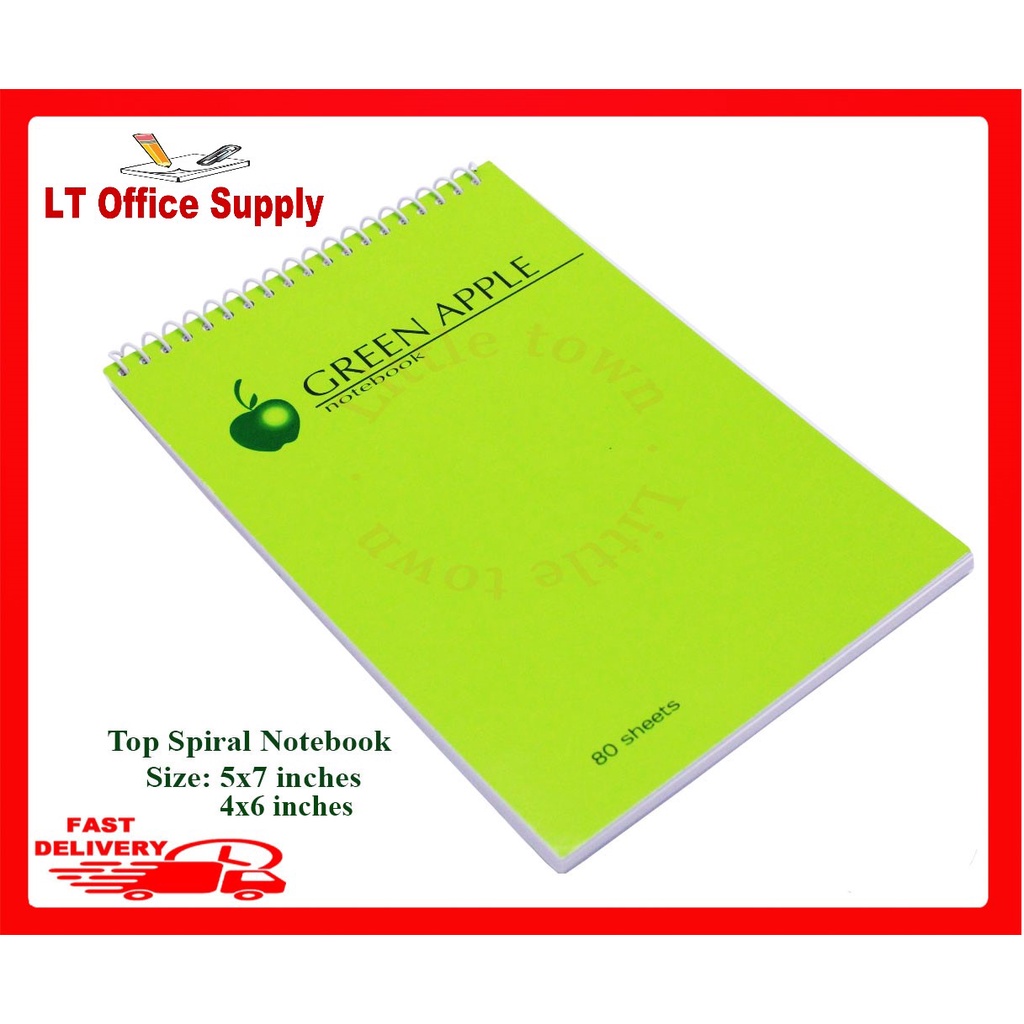 Green Apple Notebook top spiral type 80 Sheets | Shopee Philippines