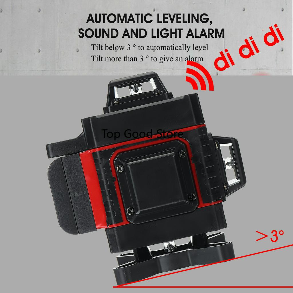 16 Line Laser Level Powerful Green Light 3D Remote Control Measure W ...