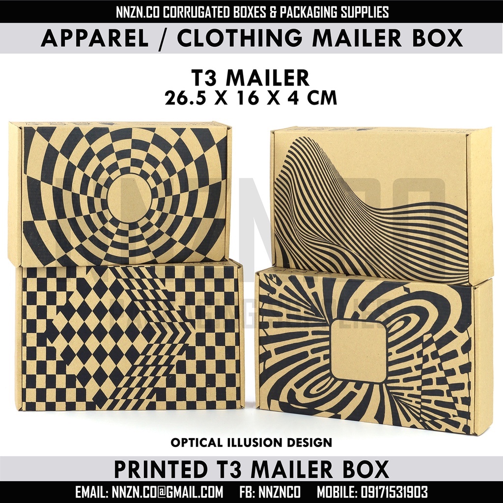NNZN Apparel Clothing Shirt T3 Mailer Box Clothing Line Optical ...