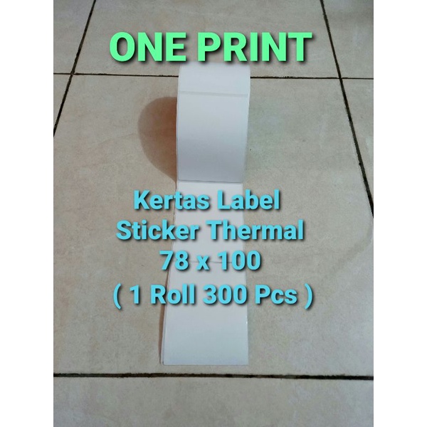 Thermal Paper Label Sticker 78 x 100 for Receipt Printing (1 Roll 300 ...
