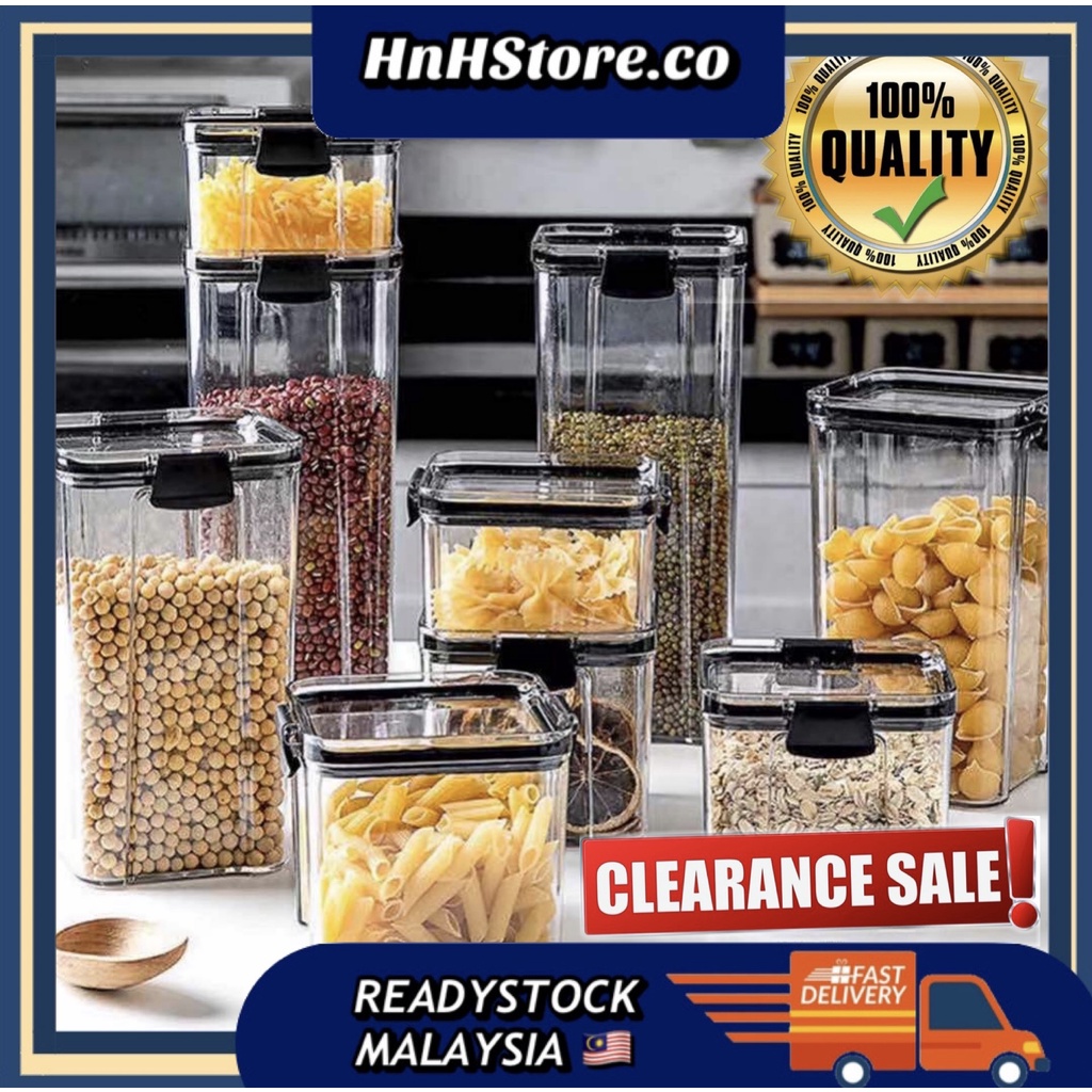 Ship 24Hrs Airtight Food Storage Container Stackable Plastic Kitchen ...