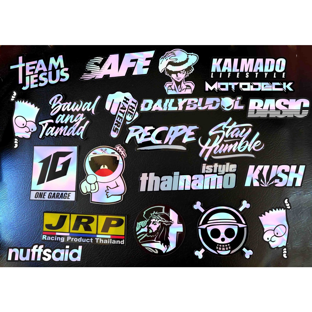 Hologram Motorcycle Car Sticker RECIPE SAFE 1G JRP STAY HUMBLE BAWAL ...