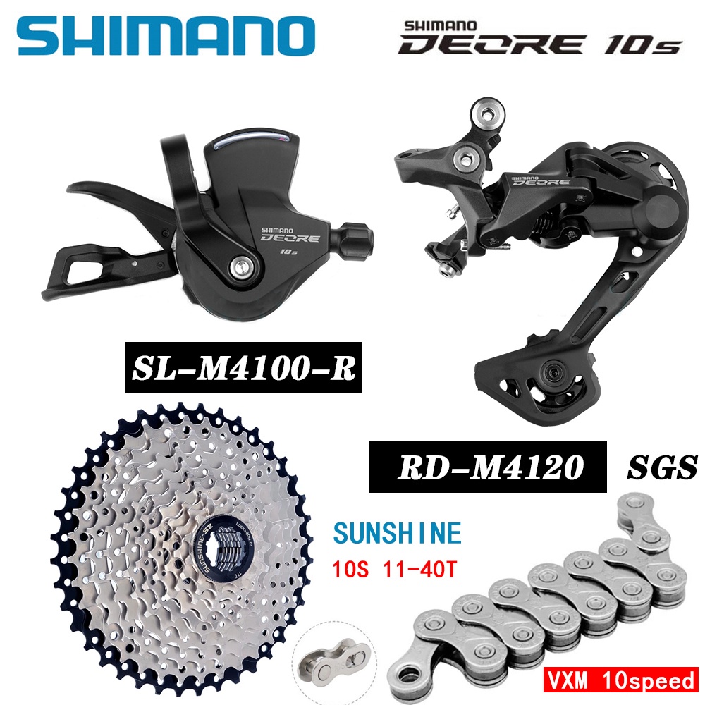 SHIMANO DEORE M4100 Groupset Mountain Bike 1x10-Speed 36T 42T 46T 50T ...