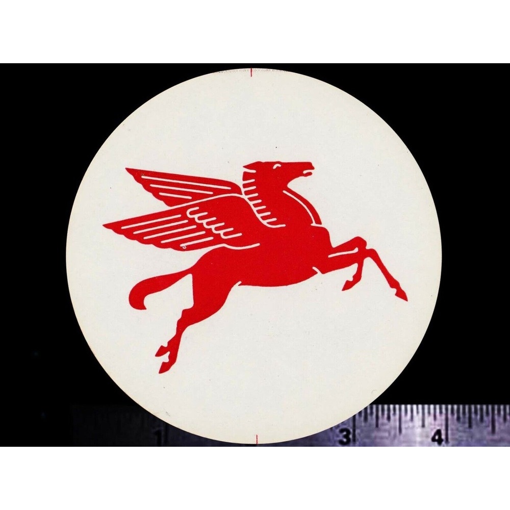 x2 MOBIL Pegasus - Original Vintage 1960's 70's Racing Decal/Sticker ...