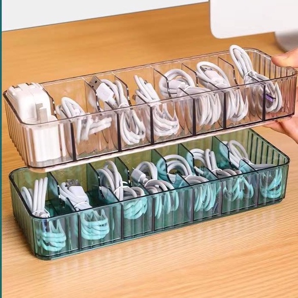 7D Clear Cable Management Storage Box | Shopee Philippines