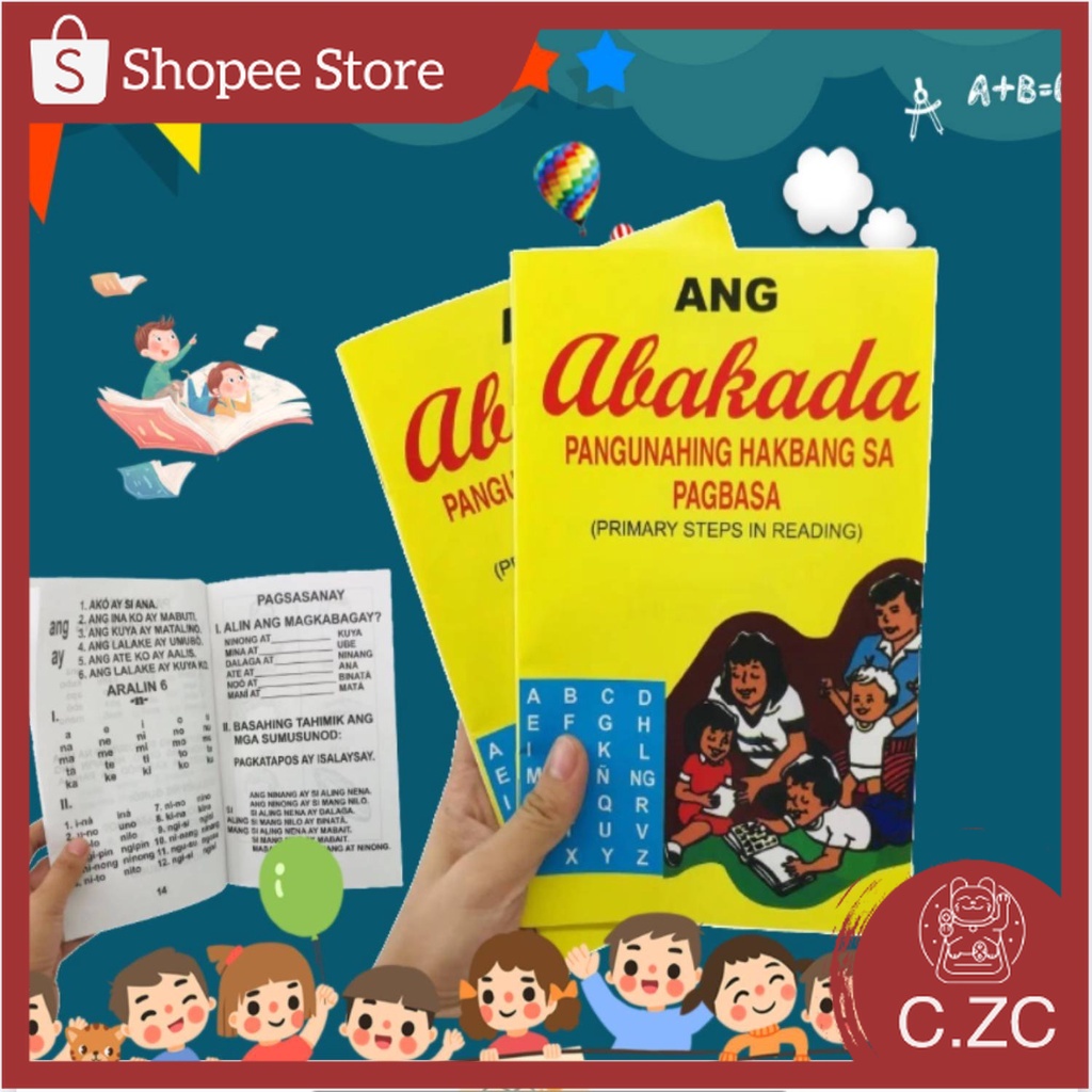 CZC ABAKADA Reading Book, Alphabet Learning Booklet for Kids Filipino ...