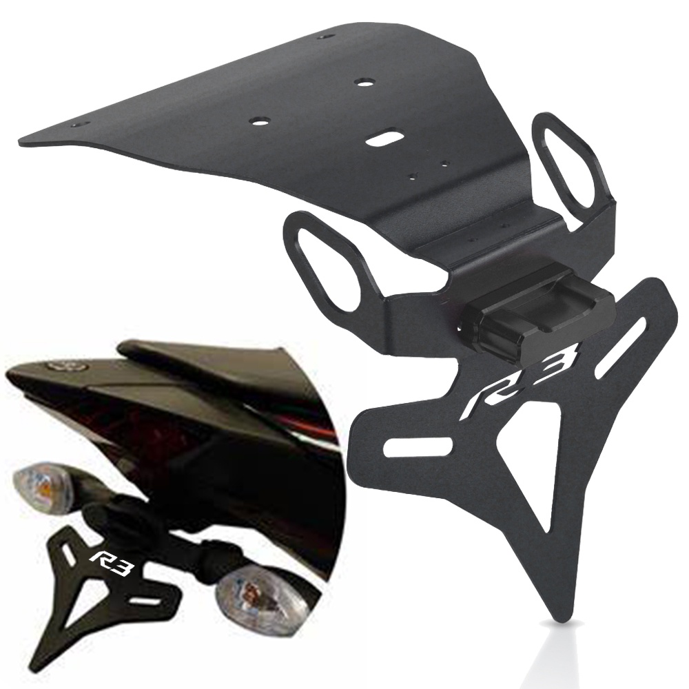 Motorcycle Plate Holder With LED Light Tail Tidy Fender Frame License ...