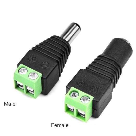 DC CONNECTOR MALE/FEMALE CCTV CONNECTORS | Shopee Philippines
