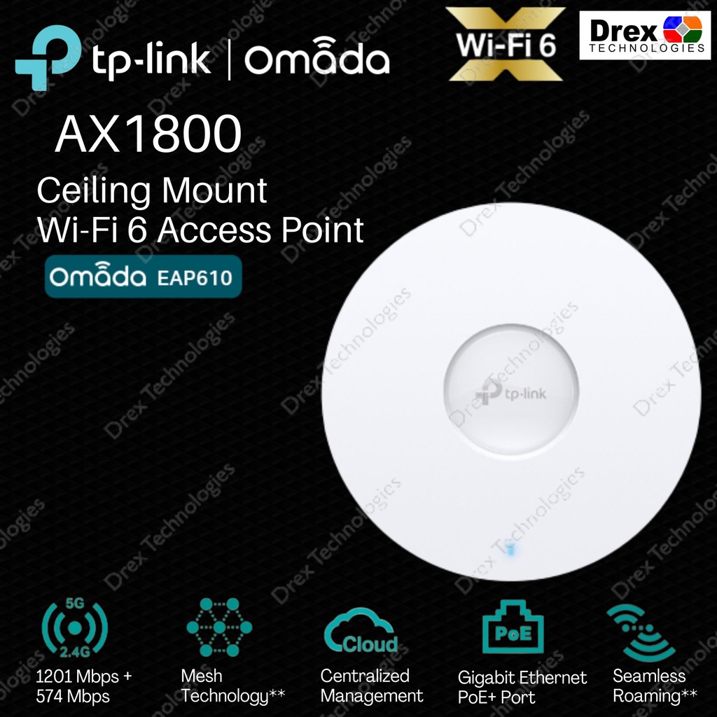 TP-LINK EAP610 Dual-Band Ceiling Mount Wi-Fi 6 Access Point | Shopee ...