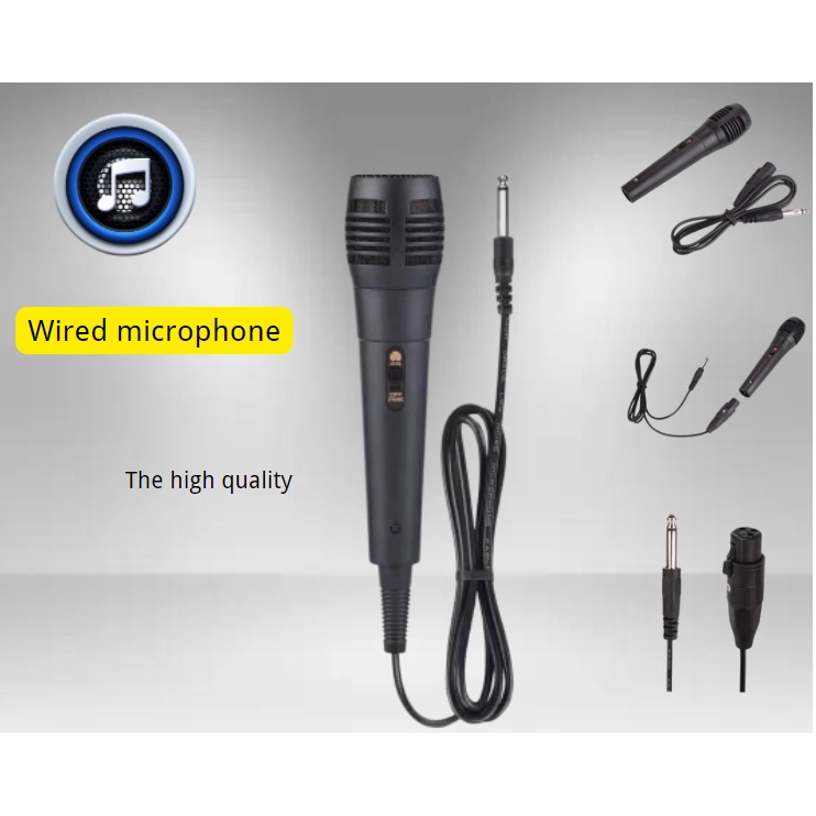J&F Professional Wired Dynamic Audio Vocal Microphone Mic Black | Shopee Philippines