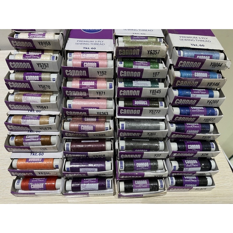 Cannon 3ply Sewing Thread TKT 60 100 meters | Shopee Philippines