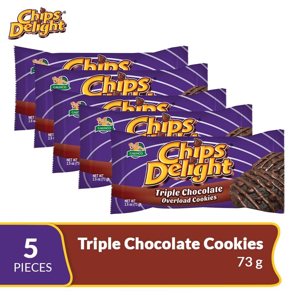 Chips Delight Triple Chocolate 73g (5 Pieces) | Shopee Philippines
