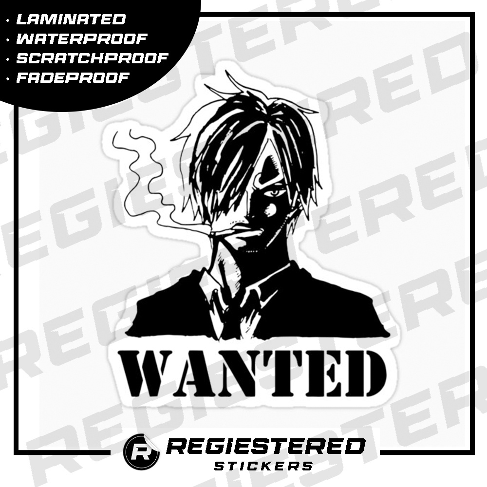 Sanji One Piece Vinyl Sticker Waterproof Phone Helmet Tumbler ...