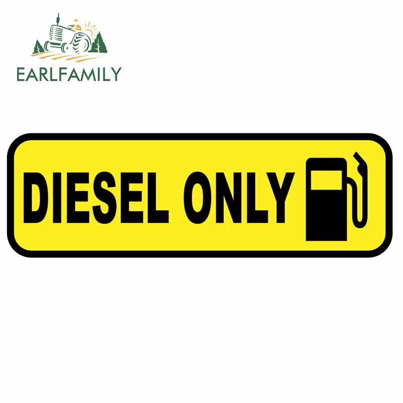 EARLFAMILY 13cm x 4.4cm Diesel Fuel Only Sign Bumper Car Stickers ...