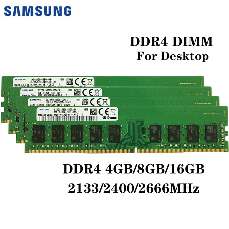 Samsung RAM 4GB 8GB 16GB DDR4 2133/2400/2666MHz PC4-2400T Desktop ...