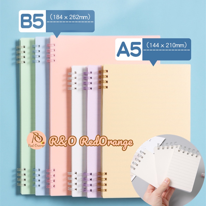 R&O B5/A5/A7 Simple style inspired Line Loose Leaf Binder Spring ...