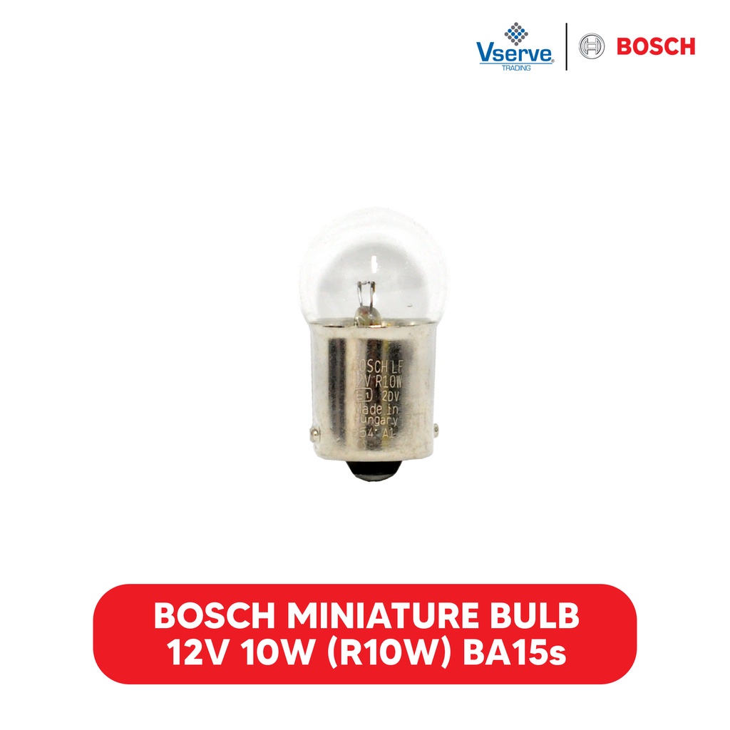 BOSCH MINIATURE BULB 12V 10W (R10W) BA15s | Shopee Philippines