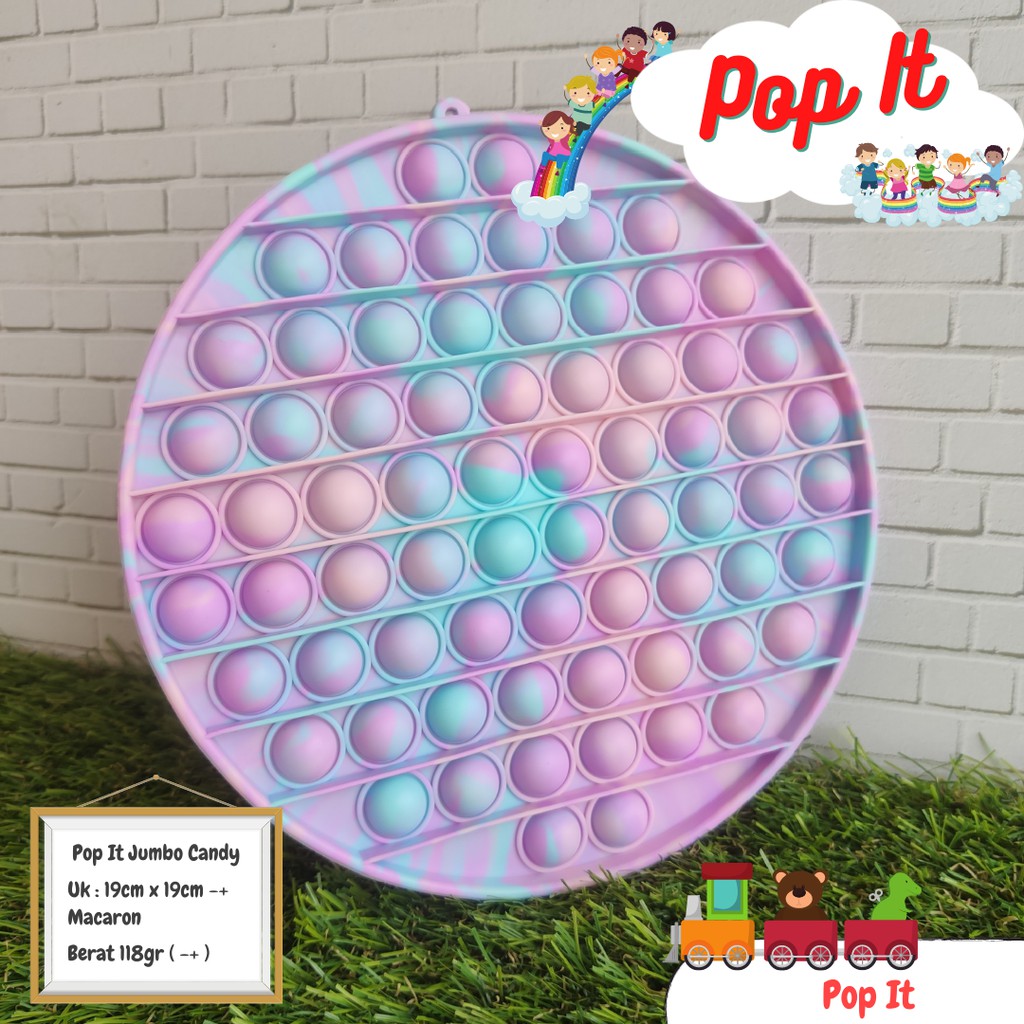 (Jumbo-Ulat CANDY) Pop It JUMBO Round CANDY / Pop It Big Size / Pop It ...