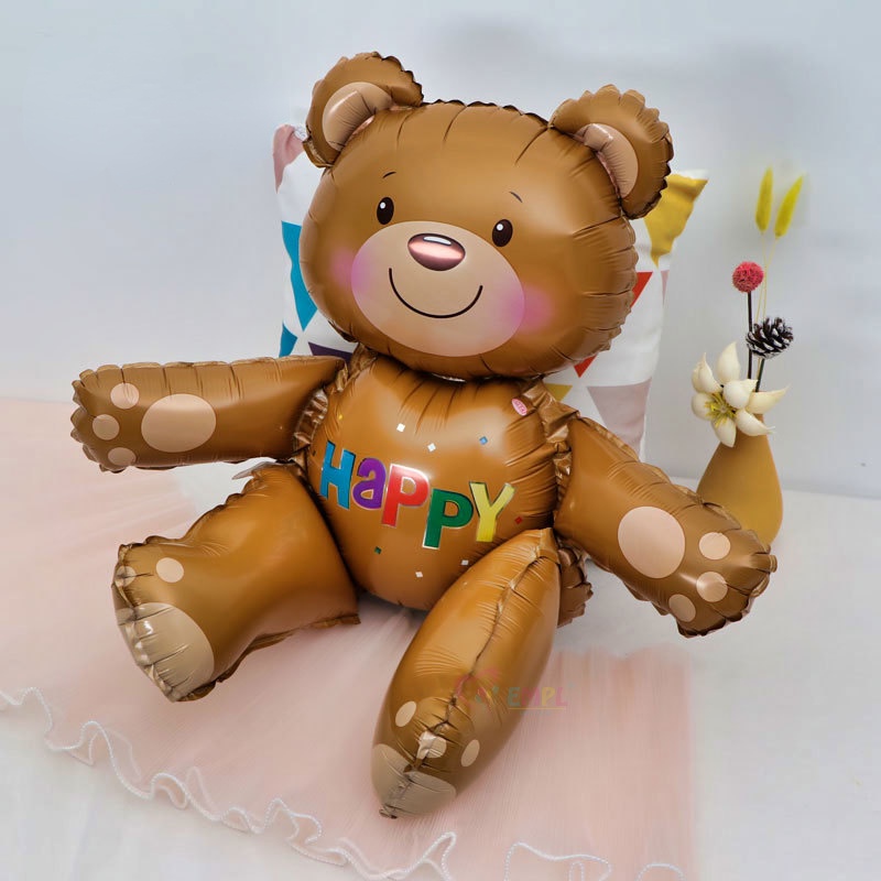 3D Bear Aluminum Foil Balloon 77*70cm Big Size Ins Korean Style Hug ...