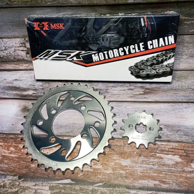 SUZUKI SMASH CHAINSET HEAVY DUTY MSK BRAND | Shopee Philippines