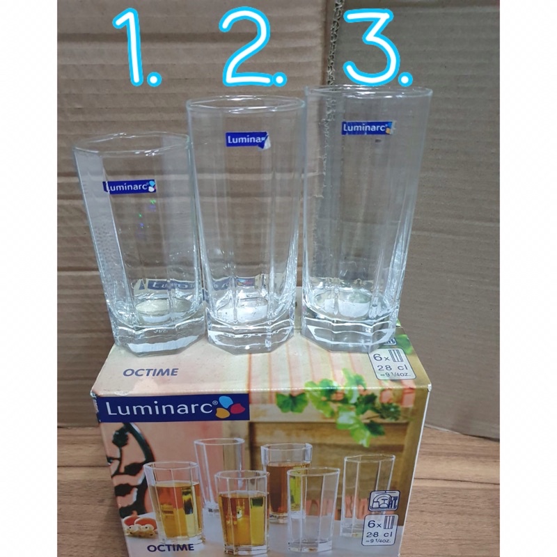 Luminarc Octime Glass / Drinking Glass 1 Box Contains 6 Pcs Luminarc ...