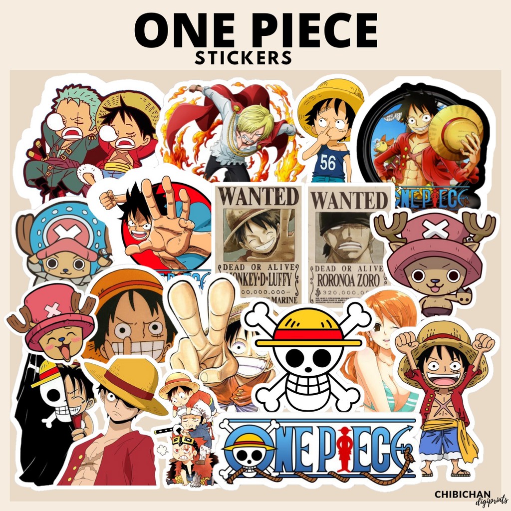 [𝐀𝐧𝐢𝐦𝐞 𝐒𝐭𝐢𝐜𝐤𝐞𝐫𝐬] One Piece - waterproof sticker | Shopee Philippines