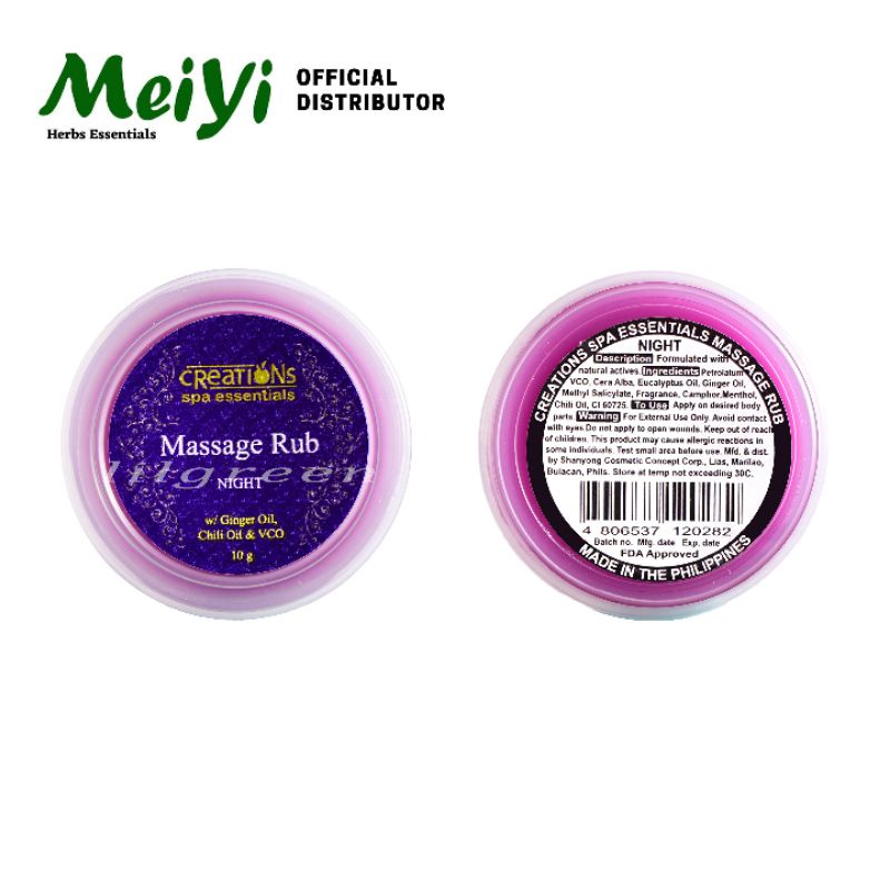 Creations & Meiyi Massage Rub 10g | Shopee Philippines