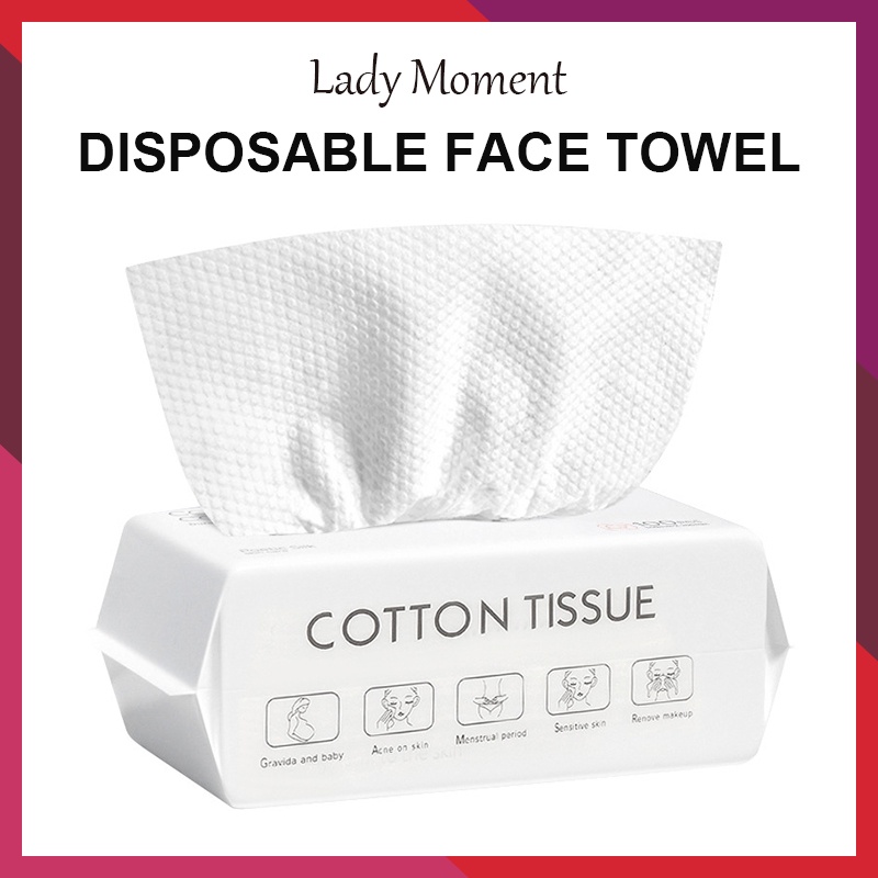 100sheets Disposable Face Towel KIMHOME Soft Cotton Facial Tissue Towel ...