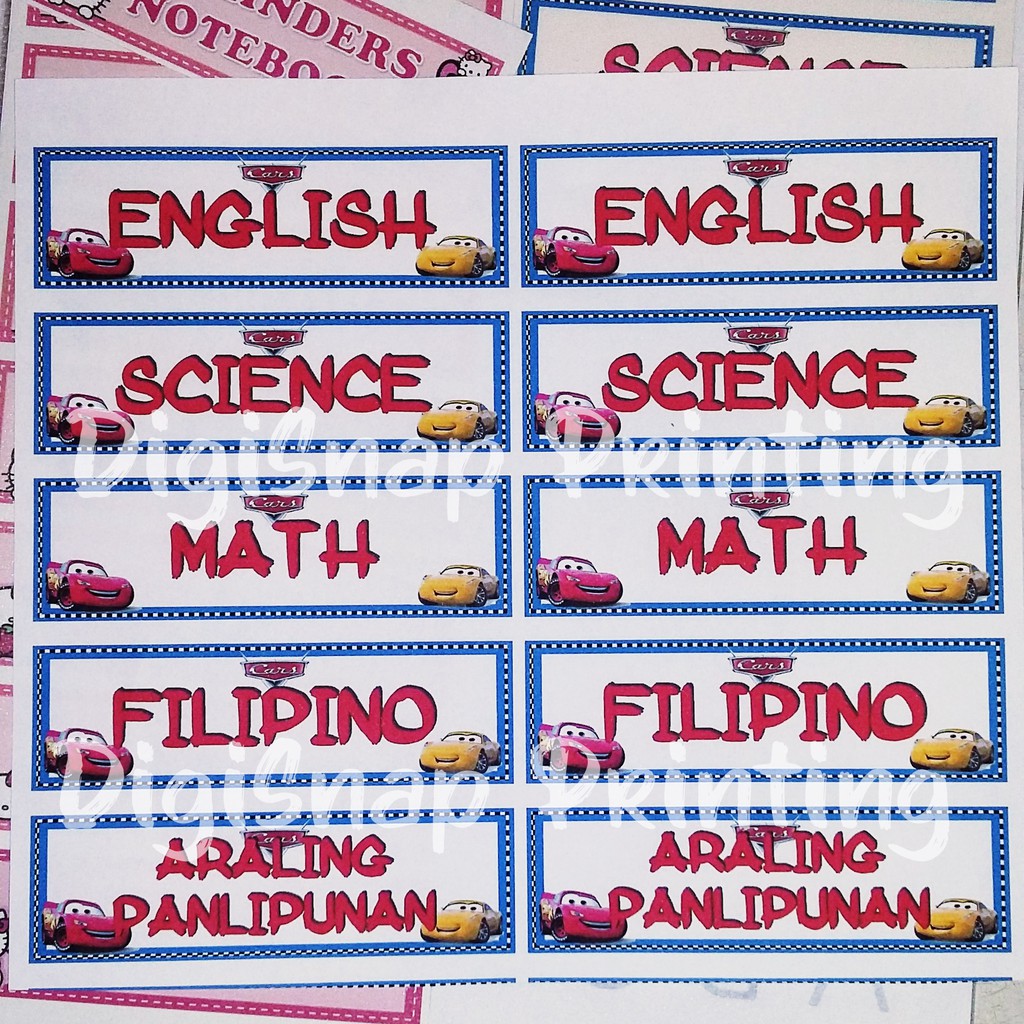 Subject Stickers - Cars | Shopee Philippines